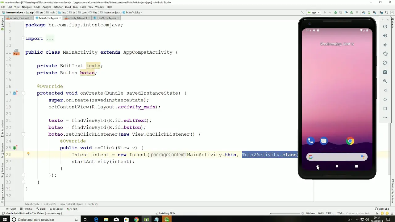 Desenvolvimento de aplicativos android – PitchAndroid