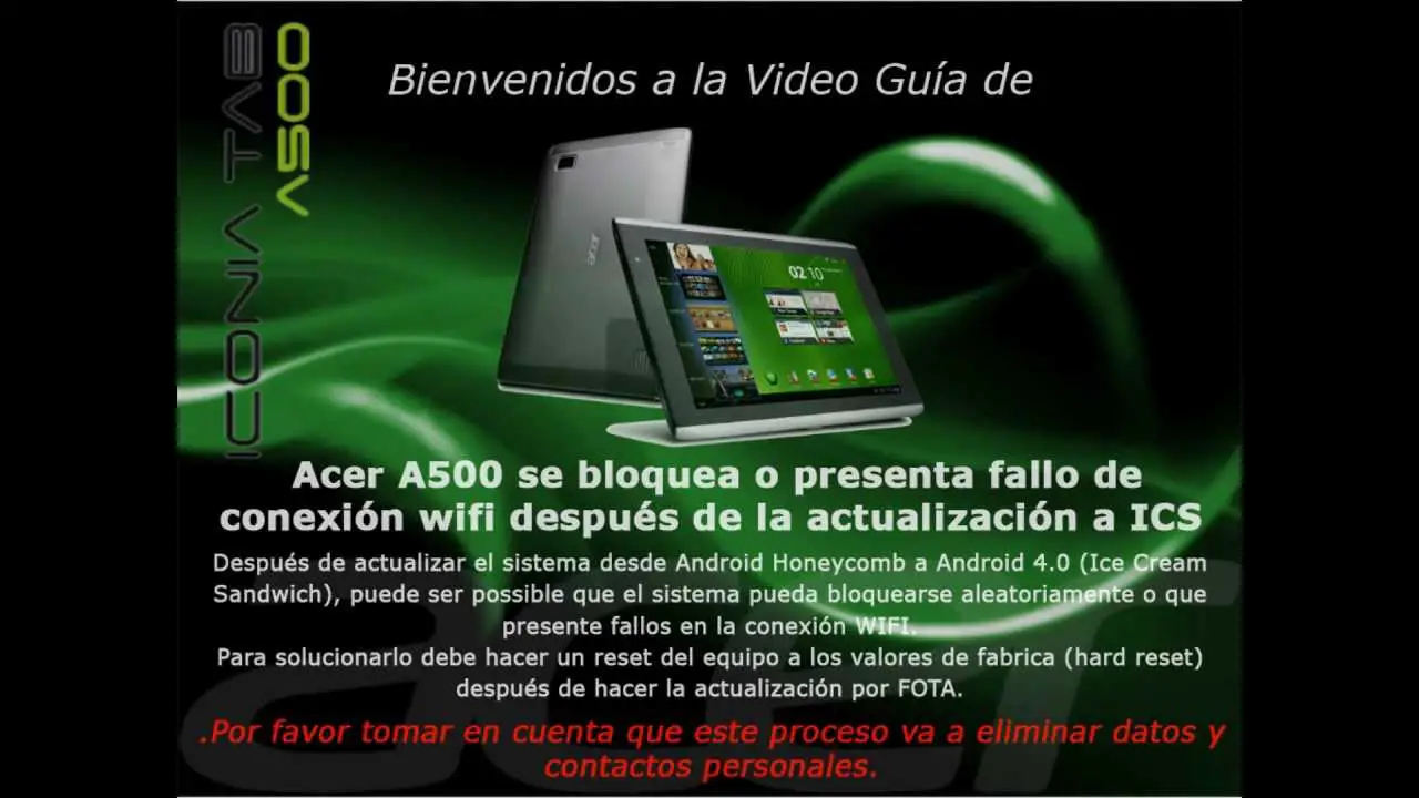 Acer a500 android 8 – PitchAndroid